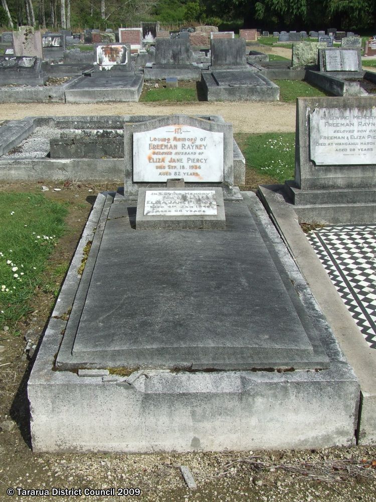 Cemetery Record Details | Tararua District Council