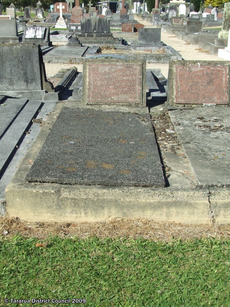 Cemetery Record Details | Tararua District Council