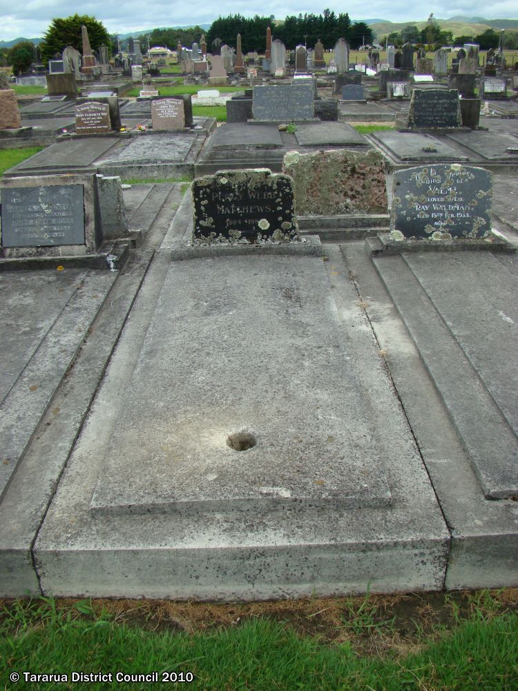 Cemetery Record Details | Tararua District Council