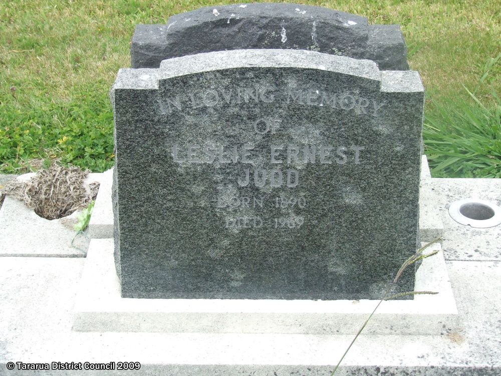 Cemetery Record Details | Tararua District Council