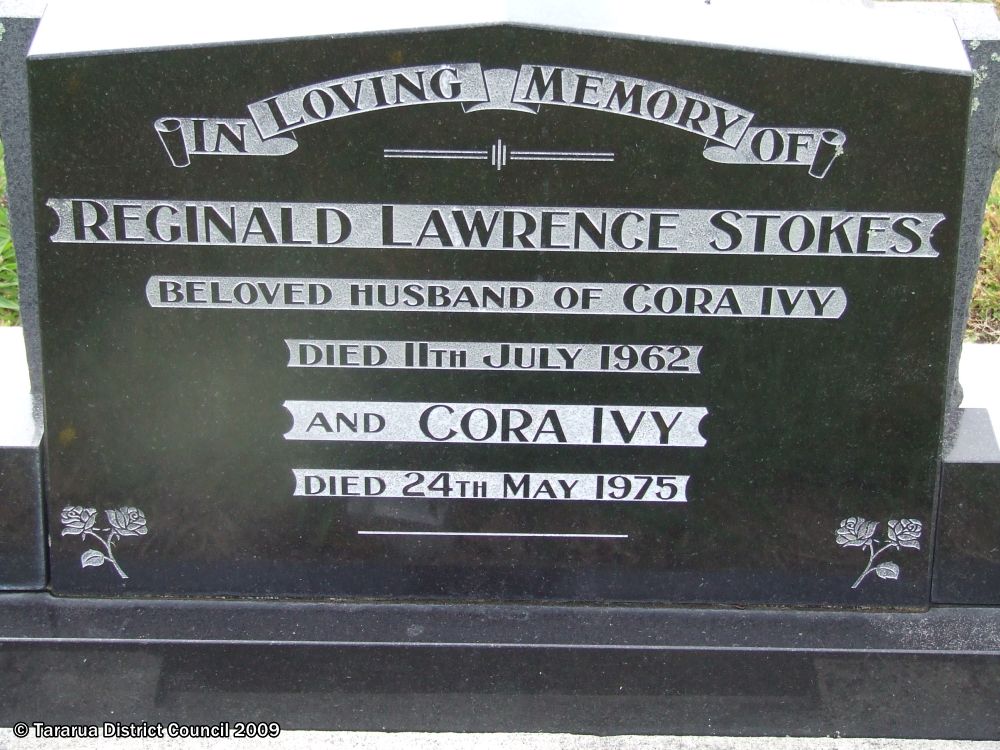 Cemetery Record Details | Tararua District Council