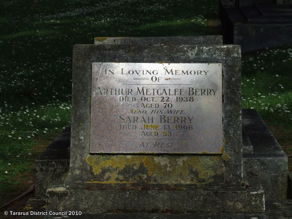 Cemetery Record Details | Tararua District Council