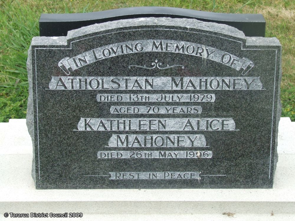 Cemetery Record Details | Tararua District Council