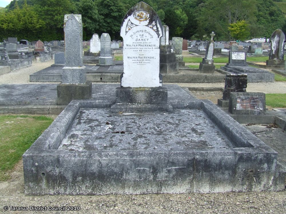 Cemetery Record Details | Tararua District Council