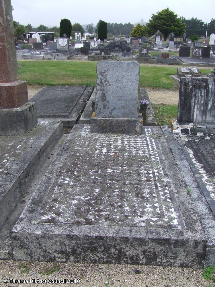 Cemetery Record Details | Tararua District Council