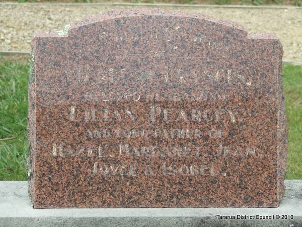 Cemetery Record Details | Tararua District Council