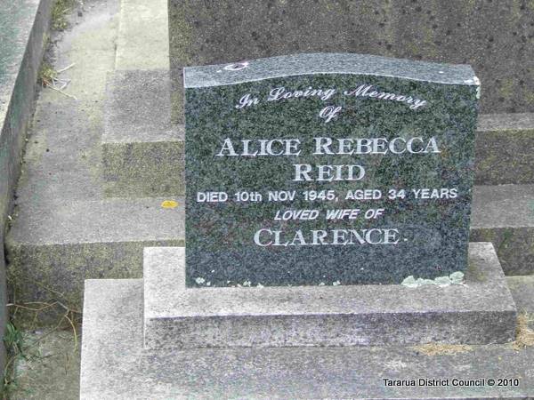 Cemetery Record Details | Tararua District Council