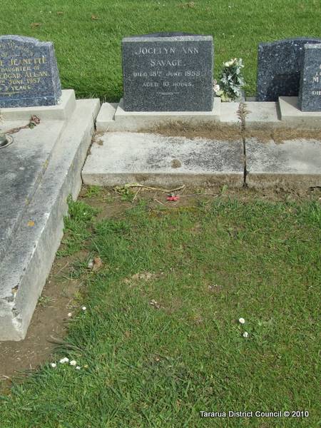 Cemetery Record Details | Tararua District Council