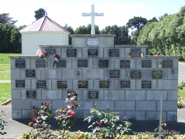 Cemetery Record Details | Tararua District Council