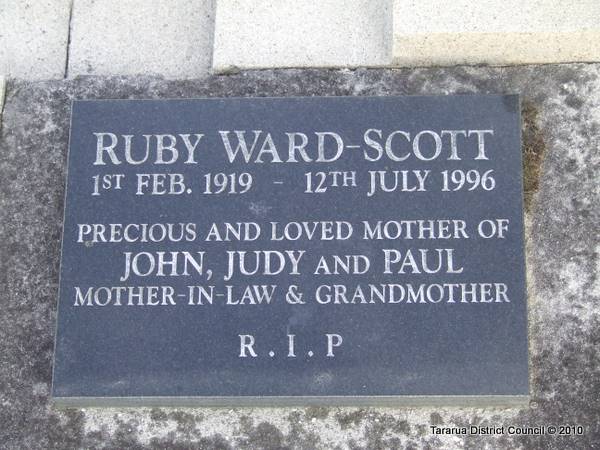 Cemetery Record Details | Tararua District Council