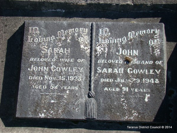 Cemetery Record Details | Tararua District Council