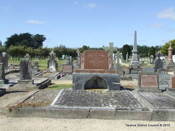 Cemetery Record Details | Tararua District Council