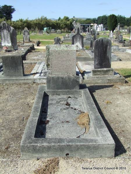 Cemetery Record Details | Tararua District Council