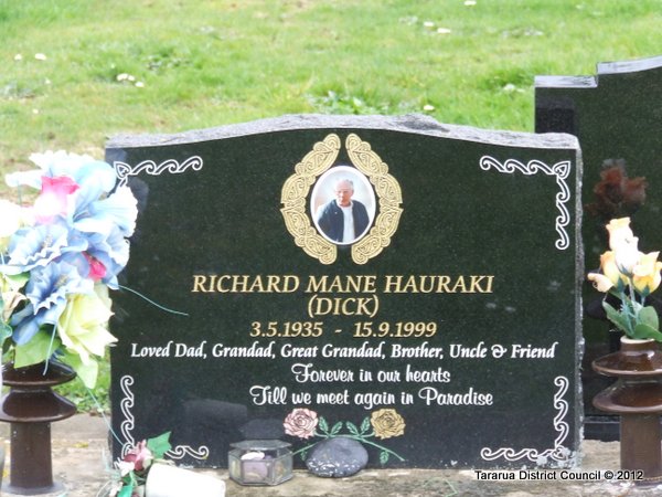 Cemetery Record Details | Tararua District Council